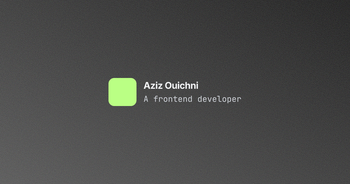 Aziz's Personal Website